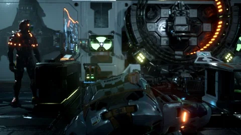 Sci-Fi Laboratory Scene: Aliens Testing ... | Stock Video | Pond5