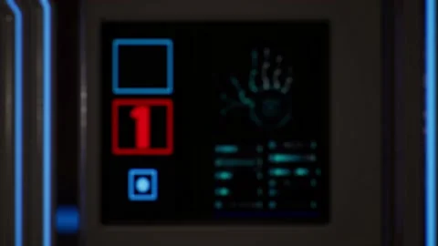 Sci-fi military base elevator carrying a... | Stock Video | Pond5