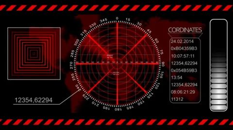 Sci Fi radar animation | Stock Video | Pond5