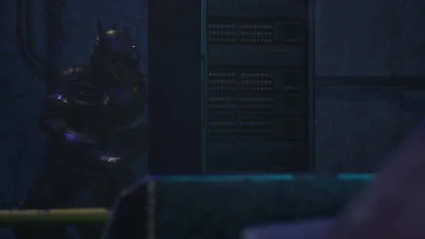 Sci-Fi Soldier Firing A Pistol Weapon Sh... | Stock Video | Pond5