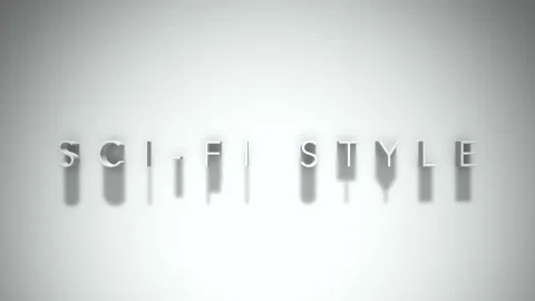 sci fi style 3D title animation white te... | Stock Video | Pond5