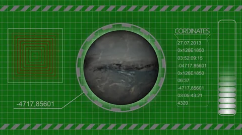 Sci Fi universe HUD animation green scre... | Stock Video | Pond5