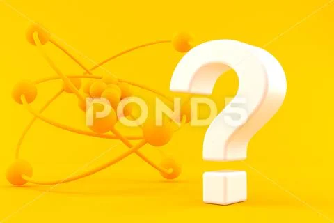 Science background with question mark: Graphic #130431489