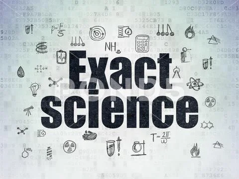Science concept: Exact Science on Digital Data Paper background ...