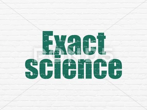 Science concept: Exact Science on wall background ~ Clip Art #65606095