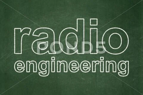 Science concept: Radio Engineering on chalkboard background ...