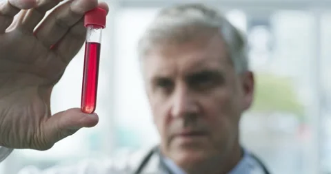 Science, dna and blood sample with docto... | Stock Video | Pond5