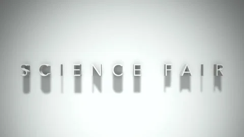 science fair 3D title animation with sha... | Stock Video | Pond5