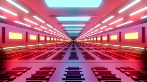 Science Fiction corridor animation | Stock Video | Pond5