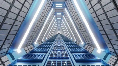 Science Fiction corridor animation | Stock Video | Pond5