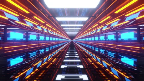 Science Fiction corridor animation | Stock Video | Pond5