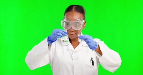 Science, green screen and black woman wi... | Stock Video | Pond5