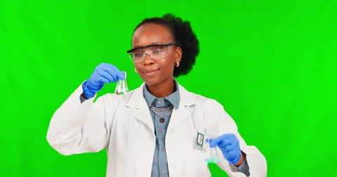 Science, green screen and black woman wi... | Stock Video | Pond5