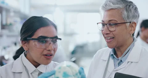 Science, mentor and bacteria with people... | Stock Video | Pond5