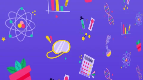 Science school background 3D animation | Stock Video | Pond5