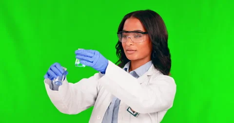 Science, woman and chemical process with... | Stock Video | Pond5