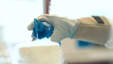 scientific experiments with liquid nitro... | Stock Video | Pond5