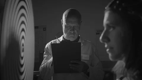 Scientific hypnosis test in a vintage st... | Stock Video | Pond5