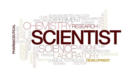 Scientist animated word cloud, text desi... | Stock Video | Pond5