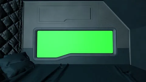 Scifi Spaceship Bedroom Green Screen | Stock Video | Pond5