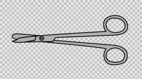 Scissor medical equipment sketch illustr... | Stock Video | Pond5