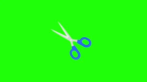 scissors appear and cut animated icon sc... | Stock Video | Pond5