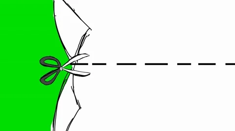 Scissors Cutting Paper - Animation - Han... | Stock Video | Pond5