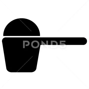 Scoop icon on white background. flat style. detergent scoop sign ...