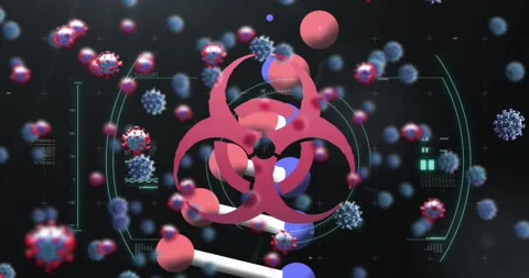 Scope scanning Biohazard symbol and mult... | Stock Video | Pond5
