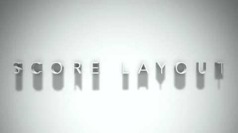 score layout 3D title animation white te... | Stock Video | Pond5