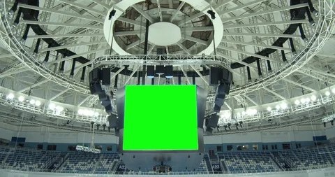 Scoreboard At The Stadium With A Green Screen Stock Video Footage ...