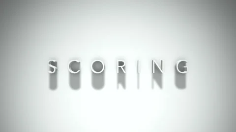 Scoring 3D title animation with shadows ... | Stock Video | Pond5