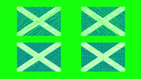 Scotland Scribble Animation on Green Scr... | Stock Video | Pond5