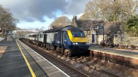 Scotrail HST passenger train at Pitlochr... | Stock Video | Pond5