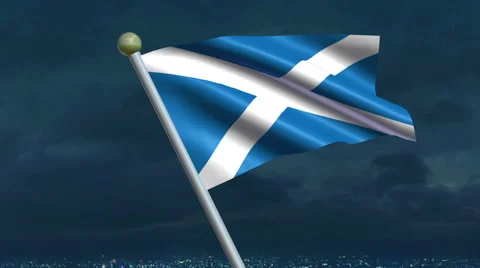 Scottish Flag Animation - 4K Resolution ... | Stock Video | Pond5