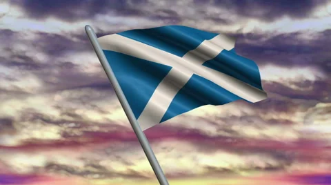 Scottish Flag Animation - 4K Resolution ... | Stock Video | Pond5