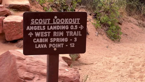 Scout Lookout with directions to differe... | Stock Video | Pond5