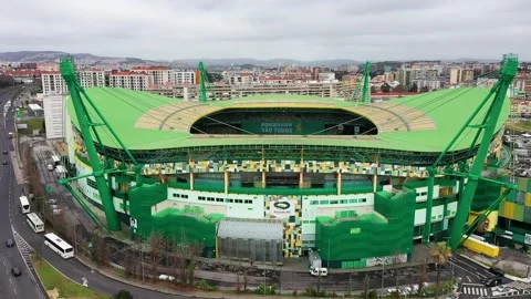 SCP Football Stadium - Jose Alvalade Sta... | Stock Video | Pond5