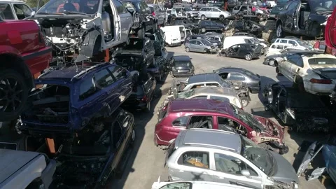 Scrap Metal Junkyard, Sorting Centre | Stock Video | Pond5