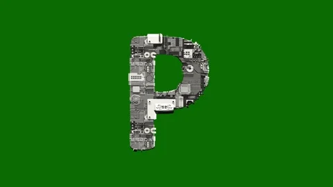 scrap metal technologic font on chroma k... | Stock Video | Pond5
