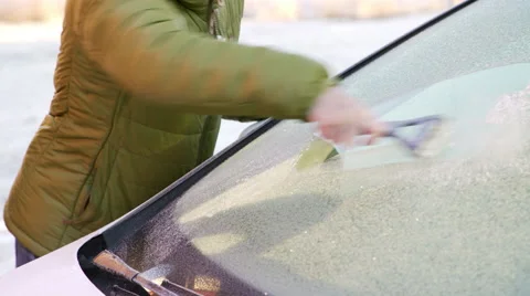 Scraping Windshield Stock Video Footage | Royalty Free Scraping ...