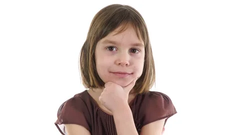 Scratching her chin hand sign. Little ca... | Stock Video | Pond5