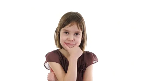 Scratching her chin hand sign. | Stock Video | Pond5