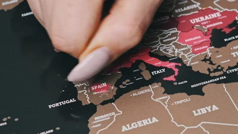 Spain World Map Stock Video Footage | Royalty Free Spain World Map ...