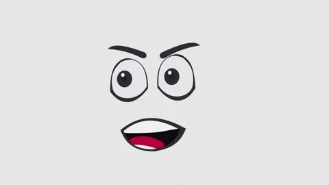 Screaming cartoon face. Animation is an ... | Stock Video | Pond5