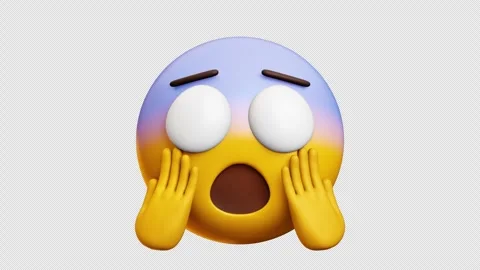 Screaming face with hands emoji, 3d emot... | Stock Video | Pond5
