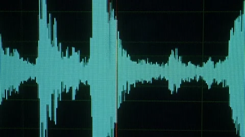 Screen Close Up. Voice Sound Wave or Wav... | Stock Video | Pond5