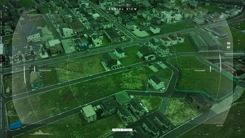 Screen of a drone controller. Head up di... | Stock Video | Pond5