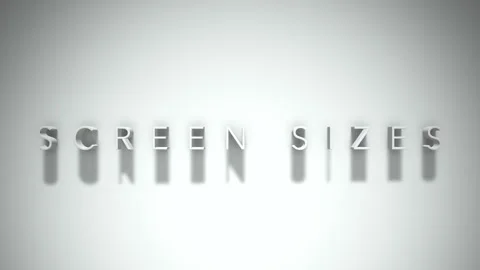 screen sizes 3D title animation white te... | Stock Video | Pond5