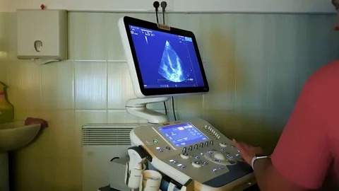 Screen ultrasound machine. symbol diagno... | Stock Video | Pond5